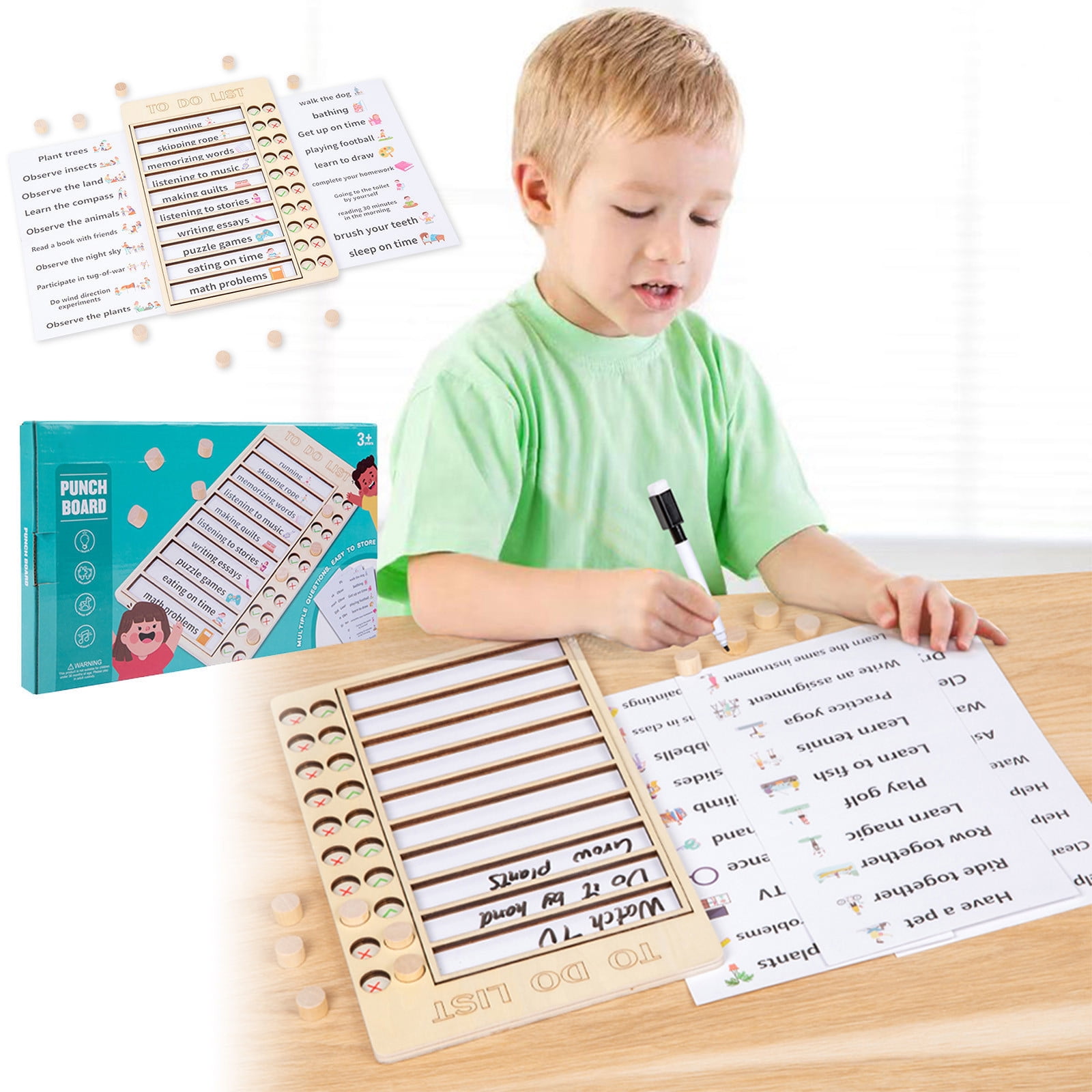 HUMJUSE Wood Self-Discipline Checker Classroom Organization Do List ...