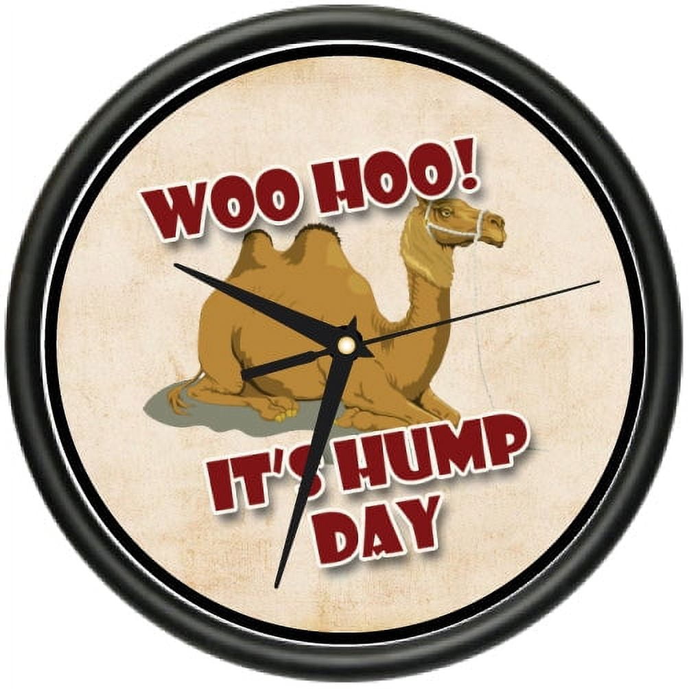 HUMP DAY Wall Clock camel office funny gag gift - Walmart.com