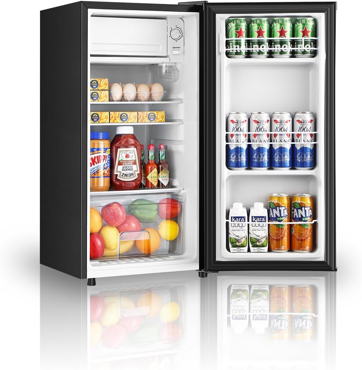 HUMSURE 3.1 Cu.Ft Mini Fridge with Freezer, Compact Single-Door ...