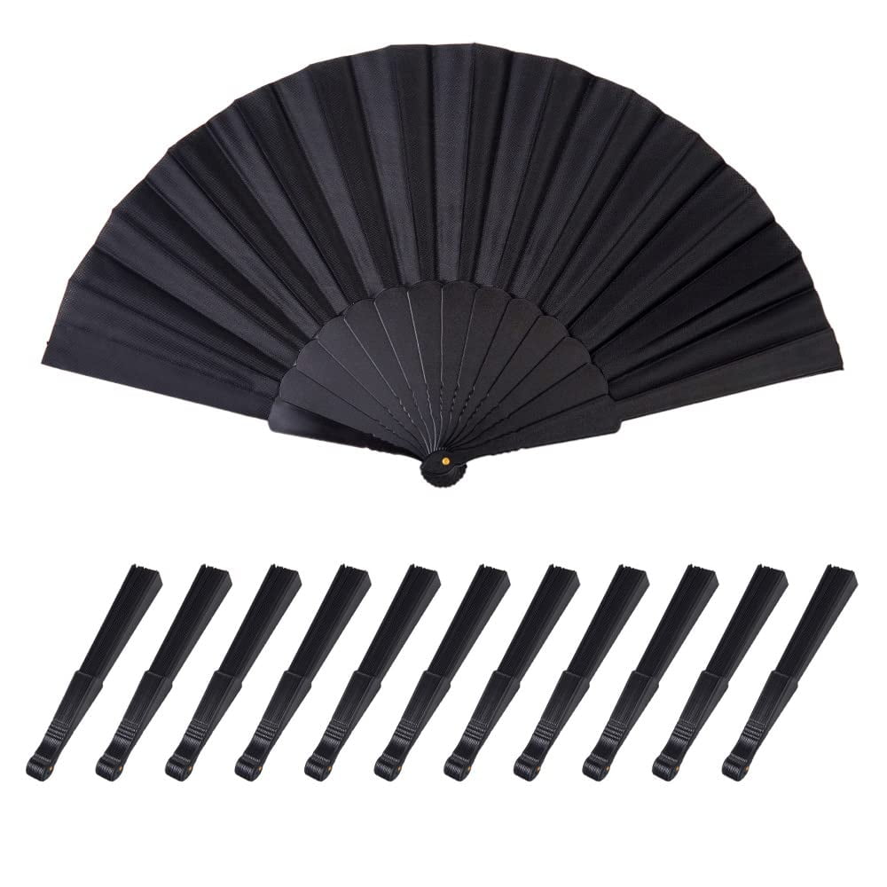 HUNANBANG HNB 1 Dozen 12 Pieces Folding Hand Fans Japanese Chinese ...