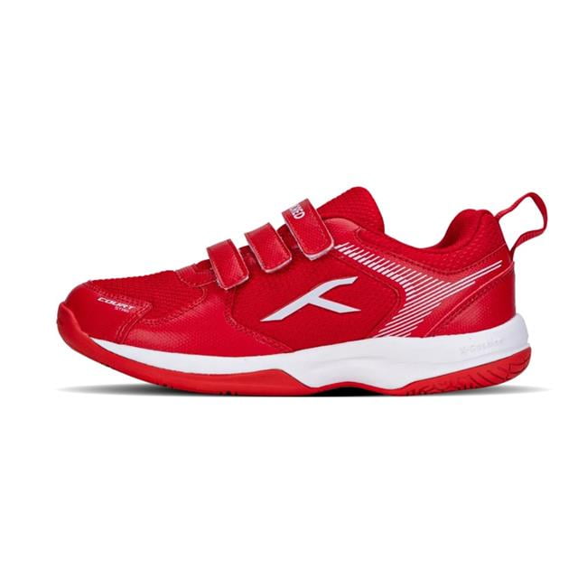 Hundred Court Star Badminton Shoes for Kids - Red & White - Size 4 UK ...