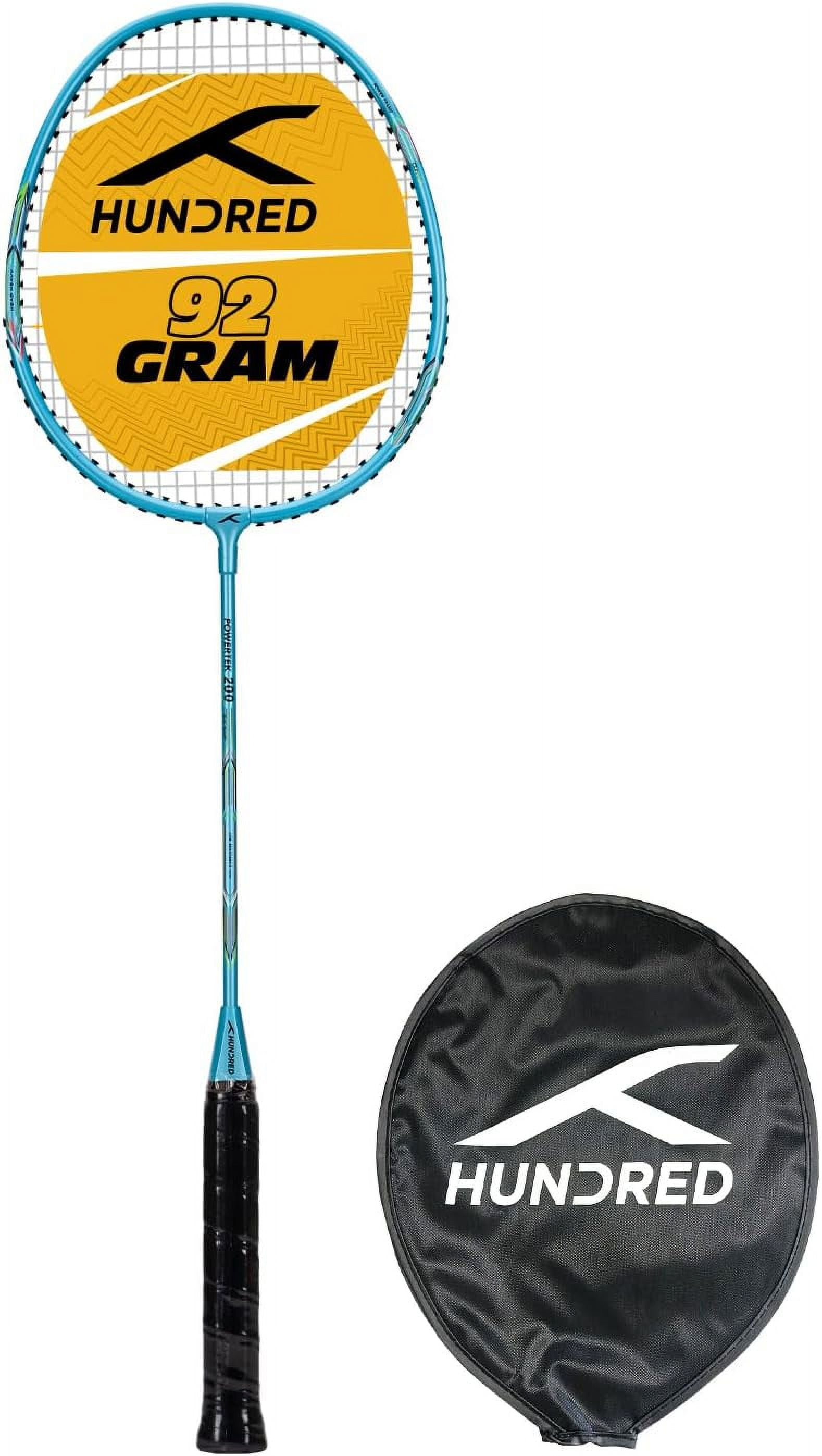Hundred Powertek 200 Pro Graphite Strung Badminton Racket with Cover ...