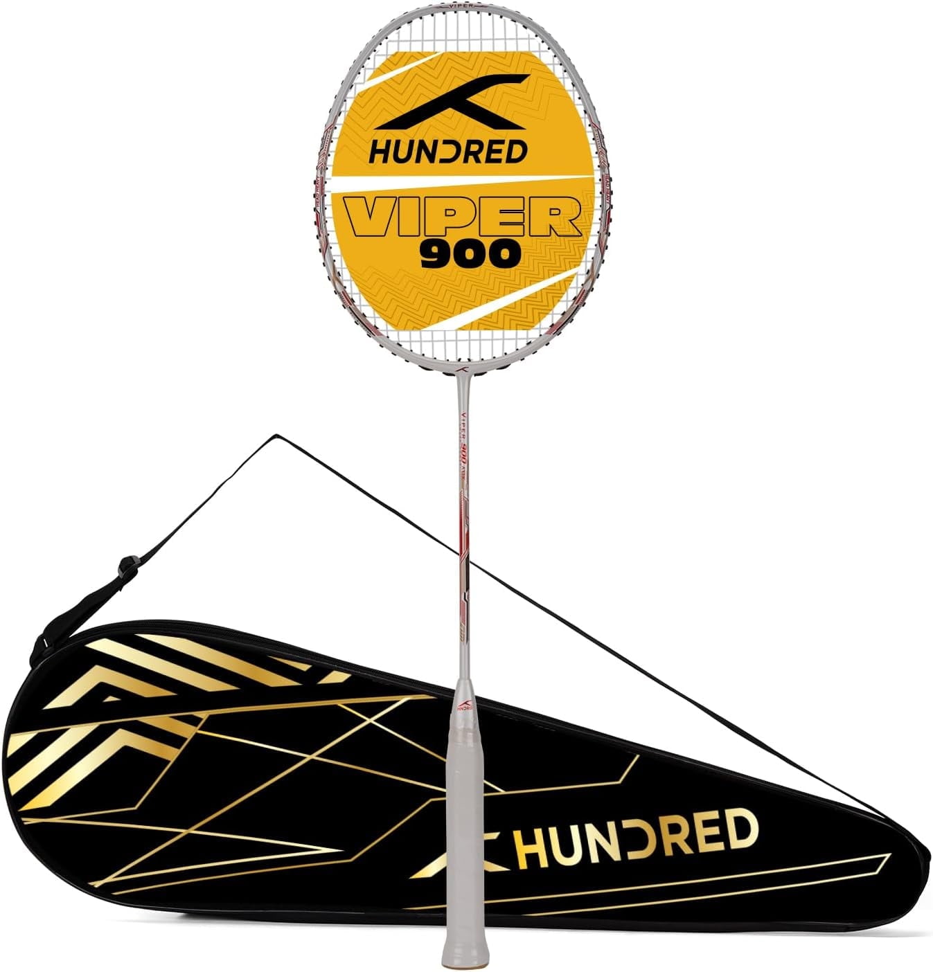 HUNDRED Viper 900 Carbon Fiber Strung Badminton Racket with Full Racket ...