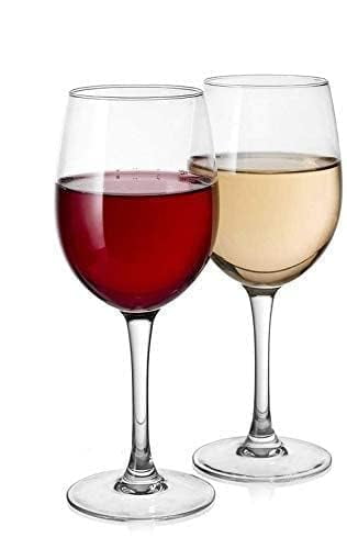 HUNGYAN Crystal Clear Red Wine Glasses Set of 6 310 ml Barware Glasses ...