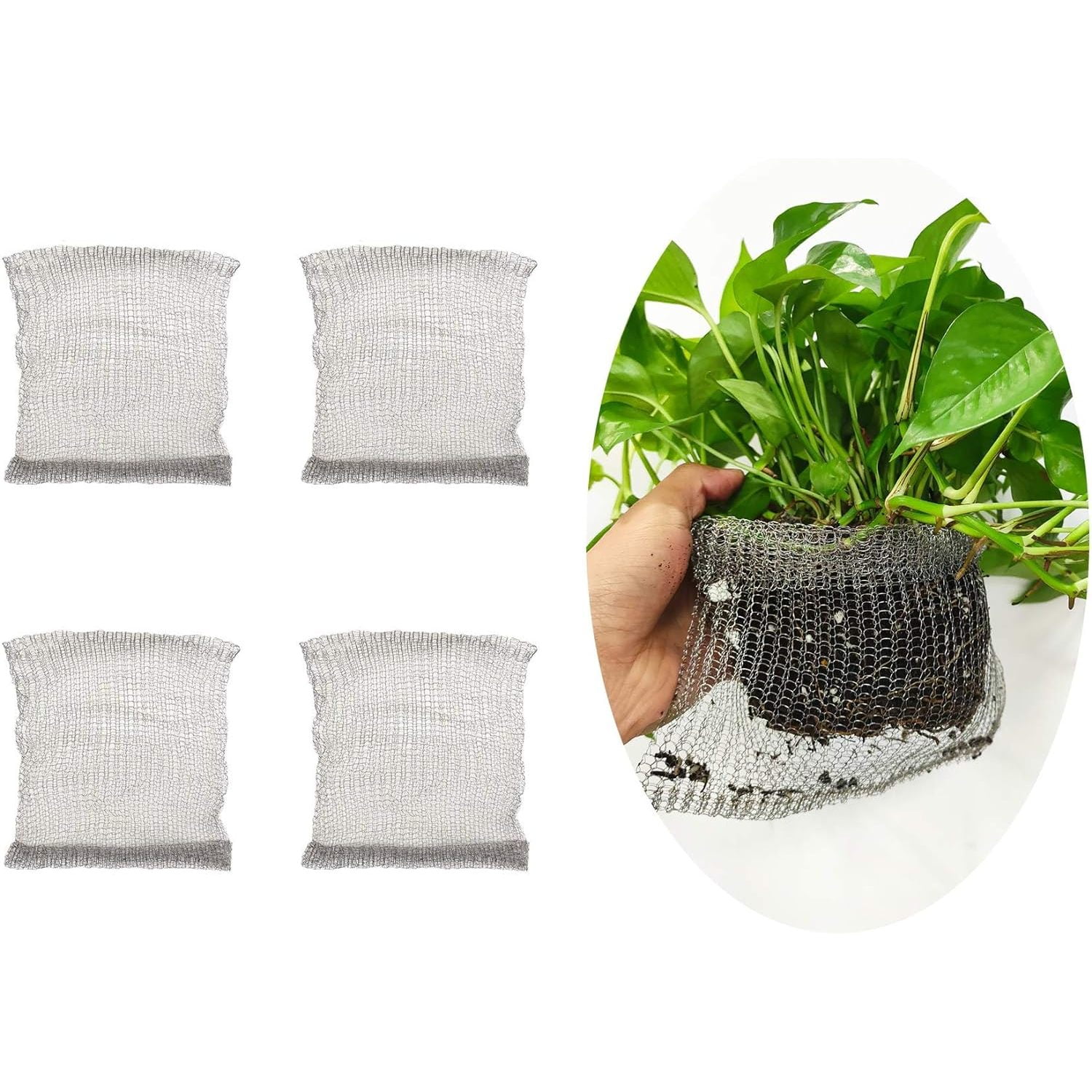 HUNIKC 4Pack 15Gallon Root Protector Wire Baskets(304 Stainless Steel ...