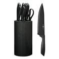 NULAS 8-Piece Kitchen Knife Set with Block for Chef, Stainless Steel ...