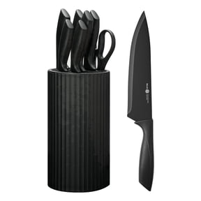 Coliware 6-Piece Stainless Steel Kitchen Knife Set, Ergonomic Handle ...