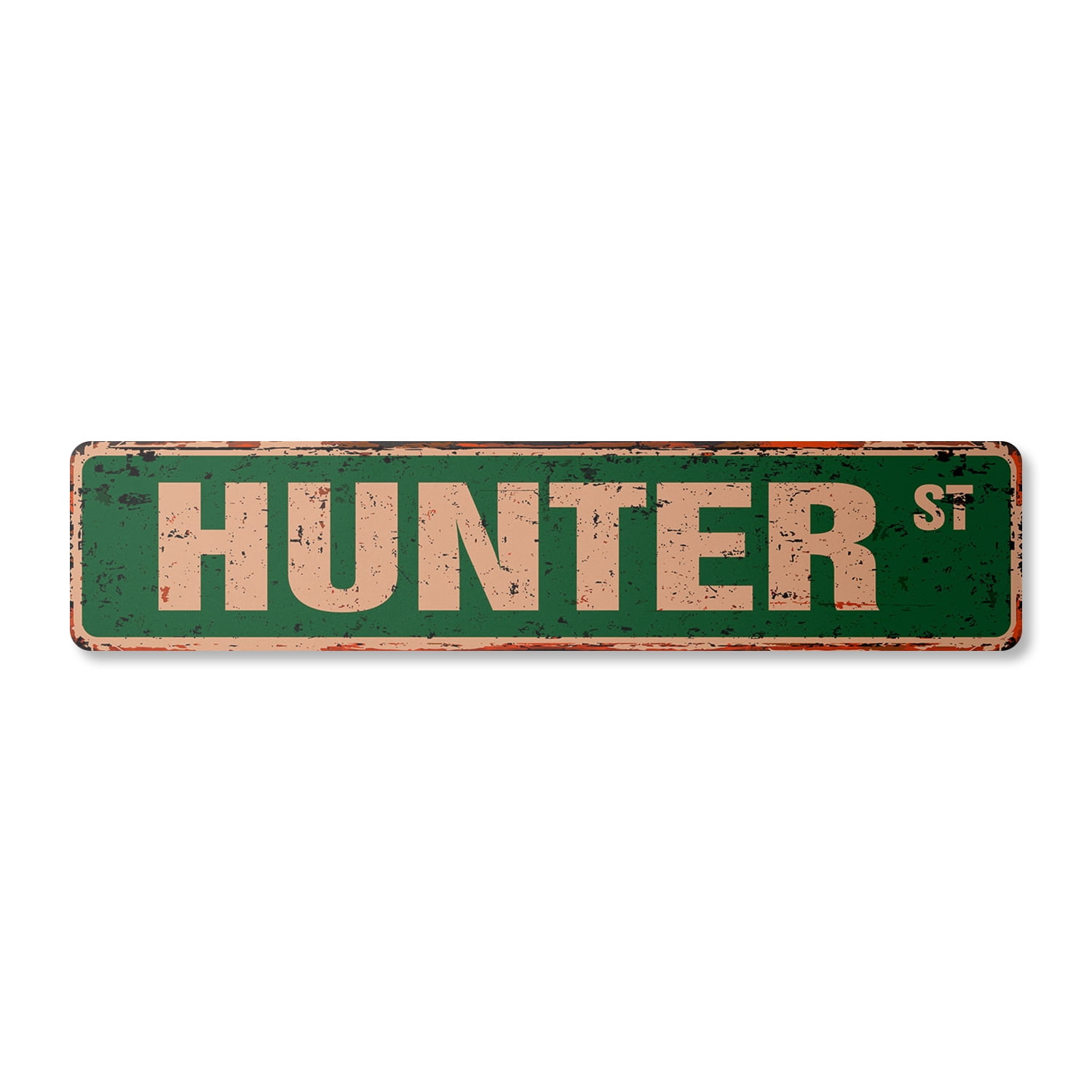 HUNTER Vintage Aluminum Street Sign Childrens Name Room Metal Sign ...