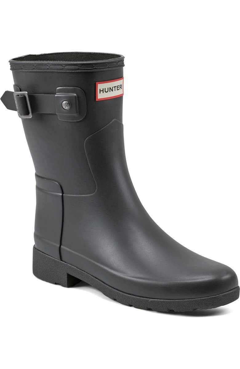 HUNTER W REFINED SHORT Rain Boots Black - Walmart.com
