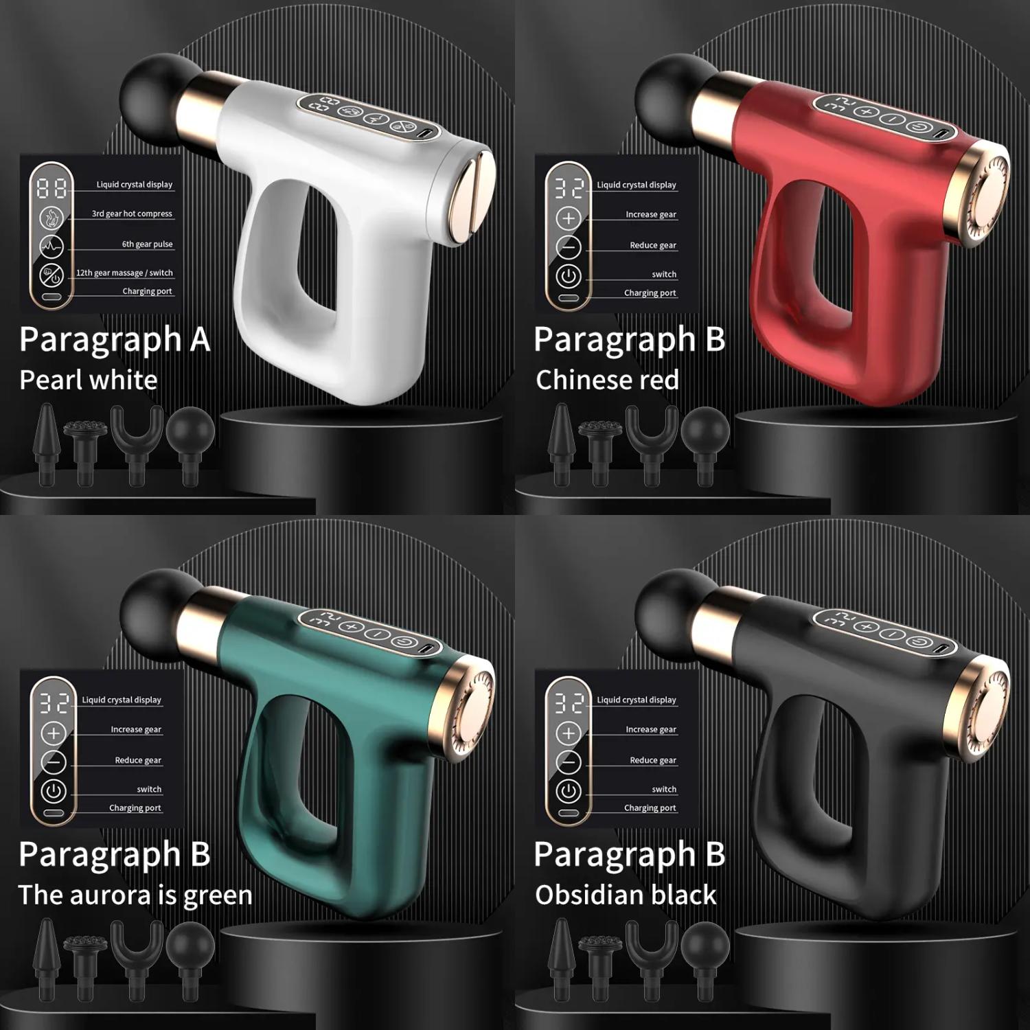 HUNXIAEI Hot Mini Electric Portable Muscle Relaxation Fitness Equipment Massage Gun with ...