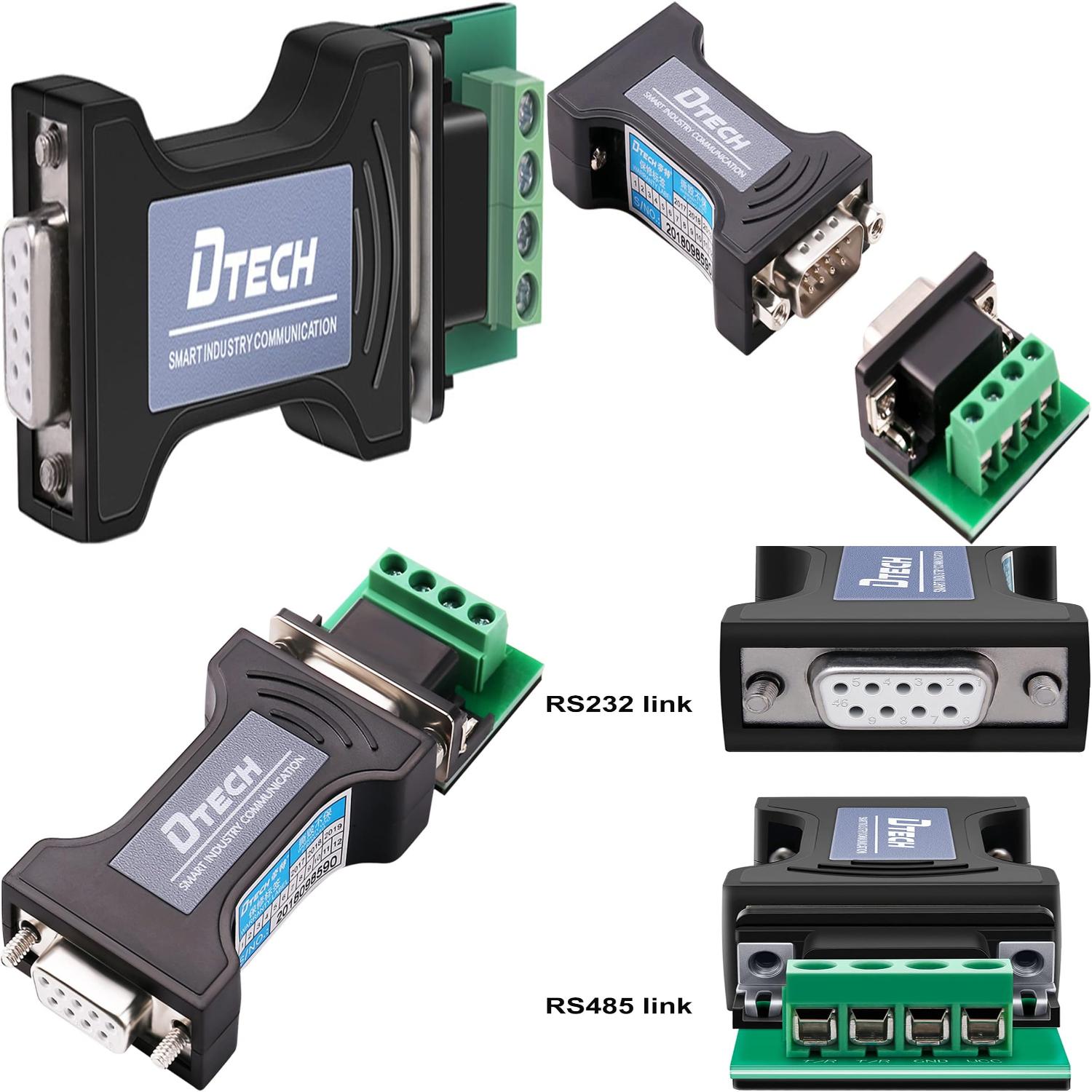 HUNXIAEI Industrial Long Haul RS232 to RS485 Serial Converter Adapter with 4 Position Terminal ...