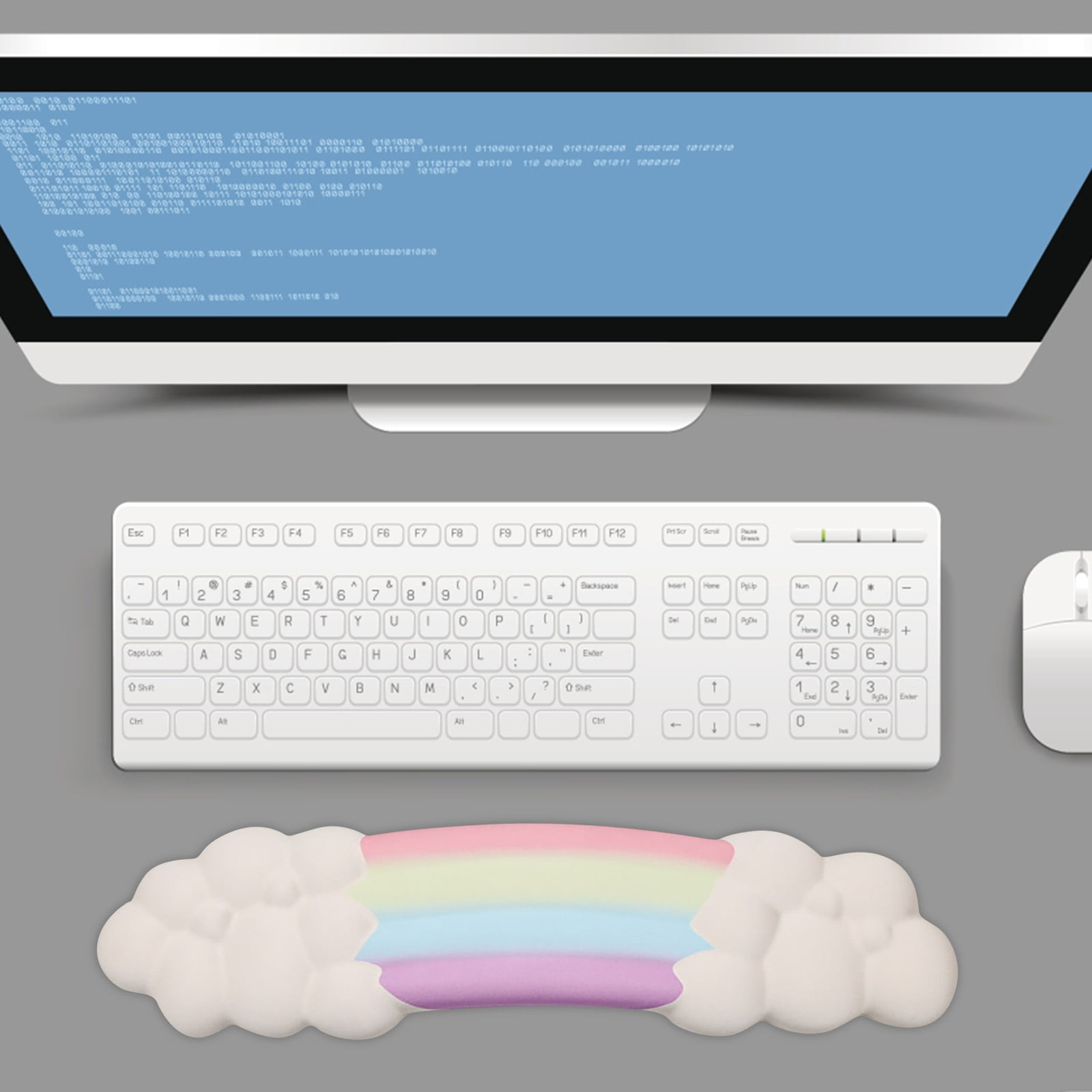 HUNY Cloud Wrist Rest for Computer Keyboard, Cute Keyboard Rest,Nail ...