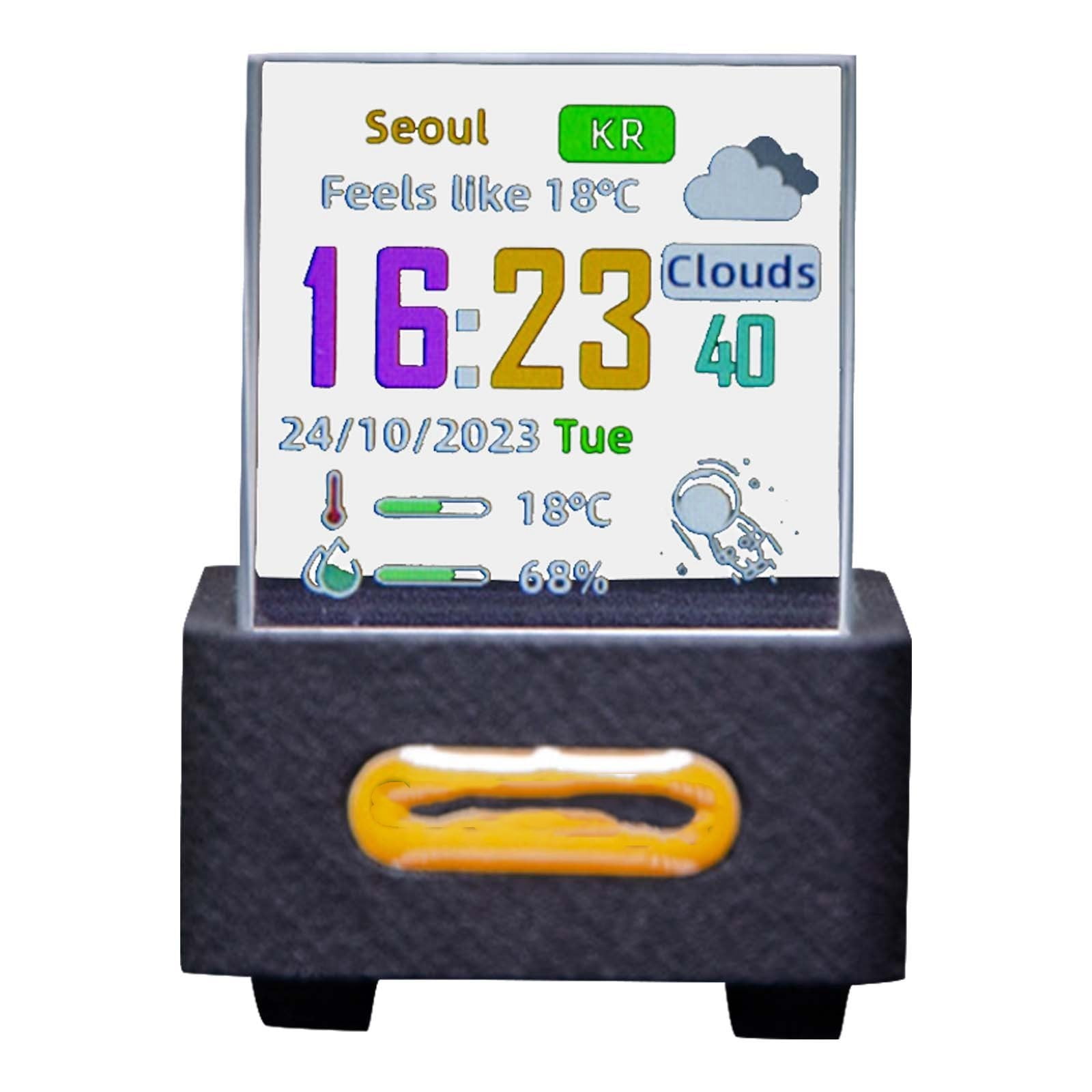 HUNYY Mini 3D Cube Display Smart Digital Clock GIF Animated Cool ...