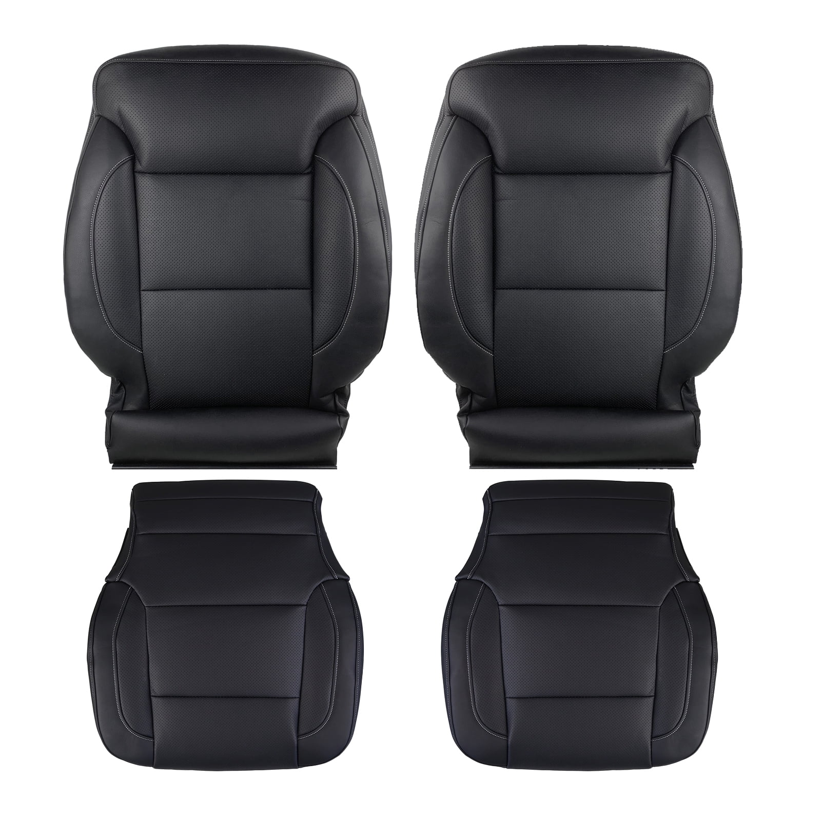 HUOEPU Driver & Passenger Side Bottom & Top Lean Back Perforated ...