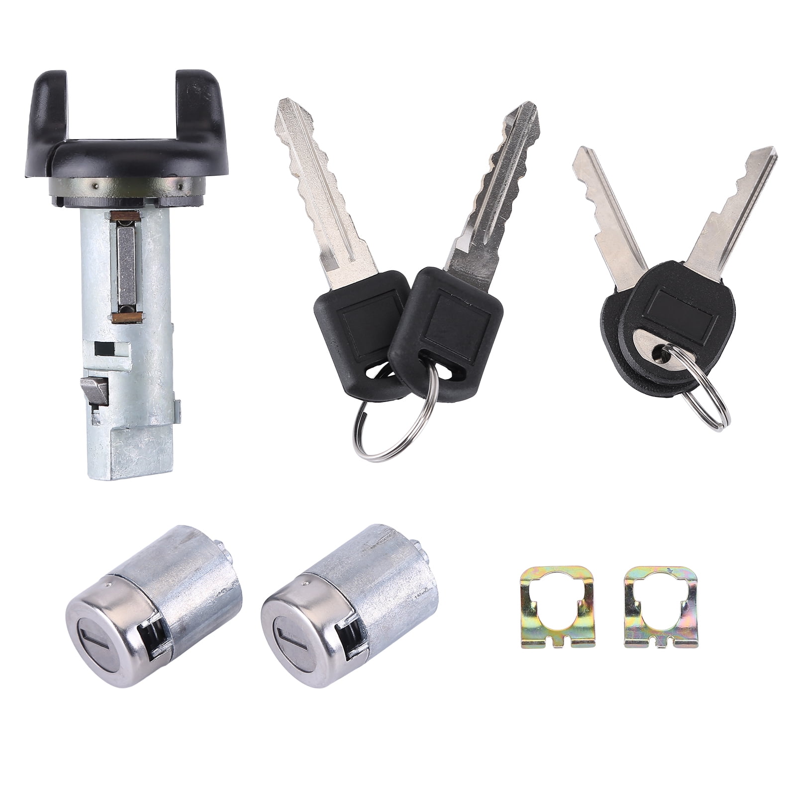 HUOEPU Ignition Switch Lock Cylinder and Door Lock Cylinder with Keys ...