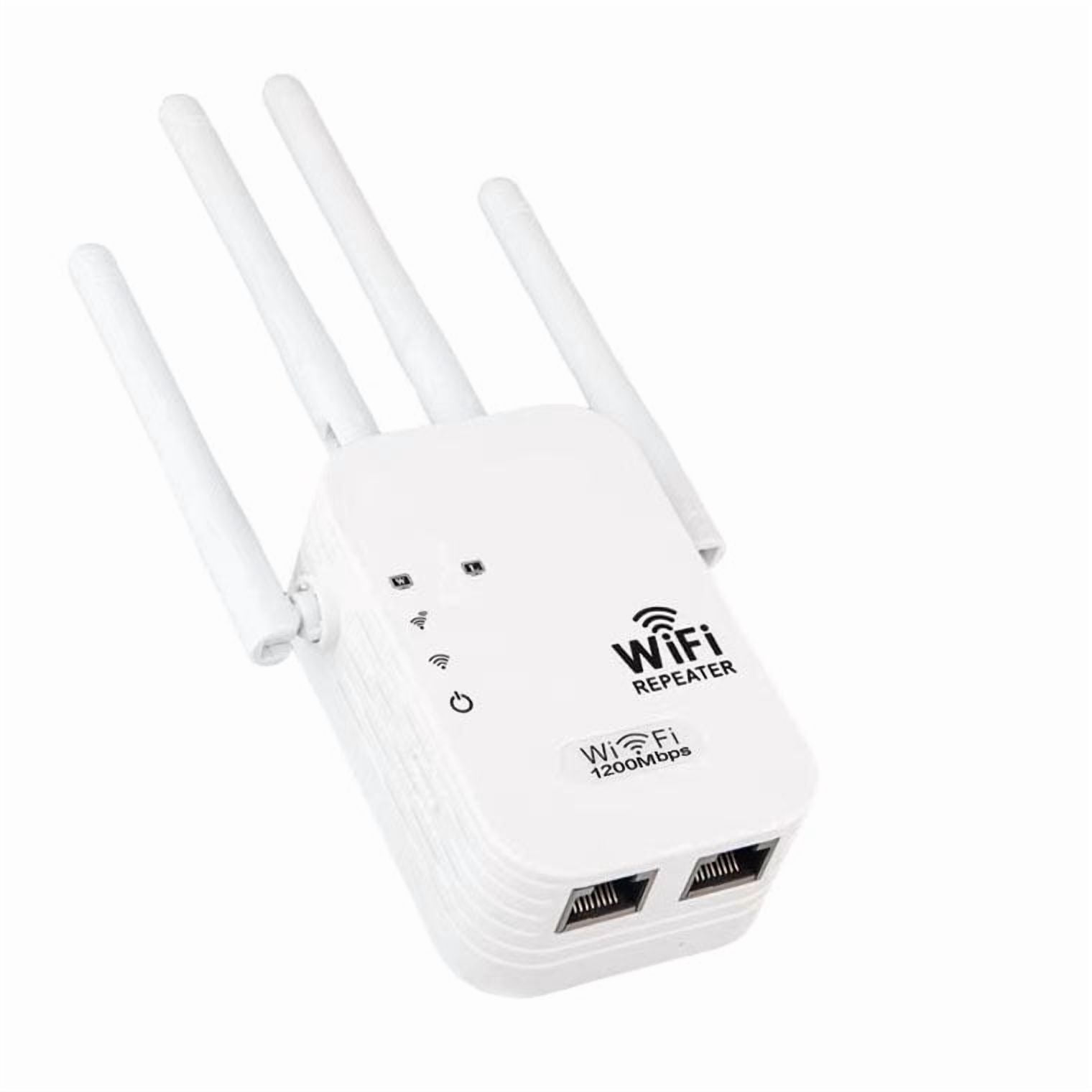 HUOEPU WiFi Extender, 1200Mbps Signal Booster with 4 External Antennas ...