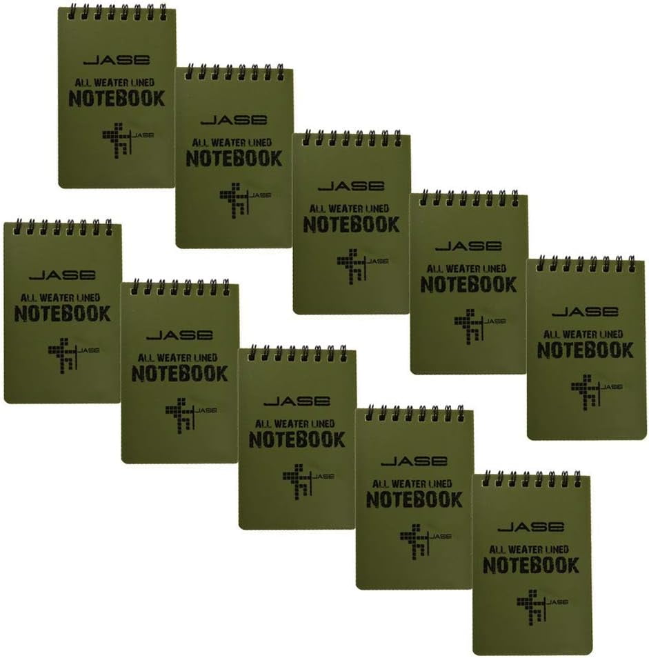 HUOMAQFAN 10 Pack Waterproof Notebook, All-Weather Top Spiral Pocket ...