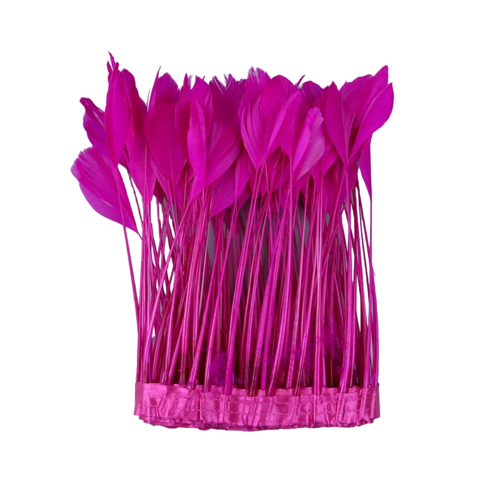 HUONA 2M Feather Fringe Trim Feather Tassels Fluffy Feather Fringe ...