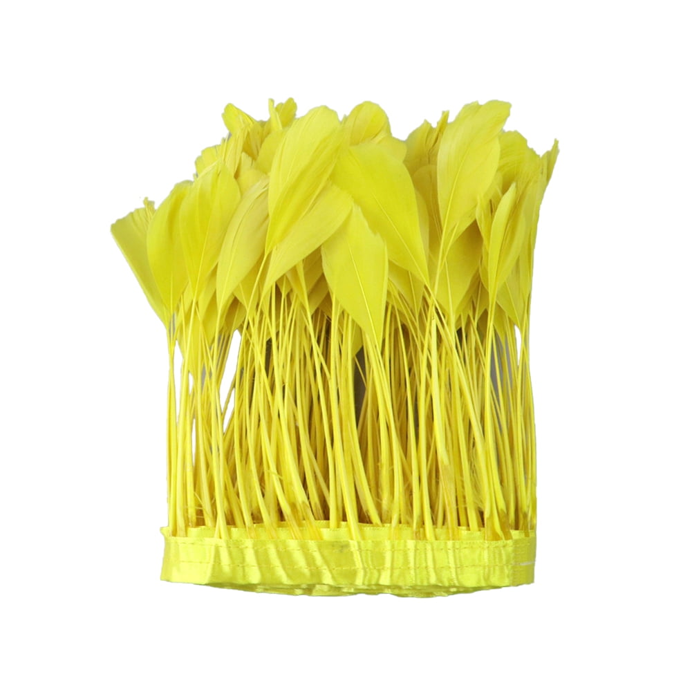 HUONA 2M Feather Fringe Trim Feather Tassels Fluffy Feather Fringe ...