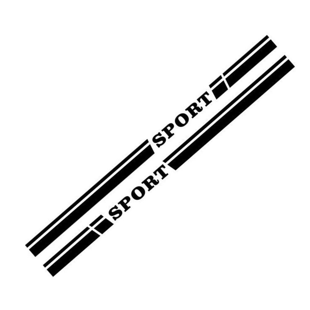 HUONA 2Pcs Car Decorative Stickers SPORT PVC Sticker Universal Auto ...