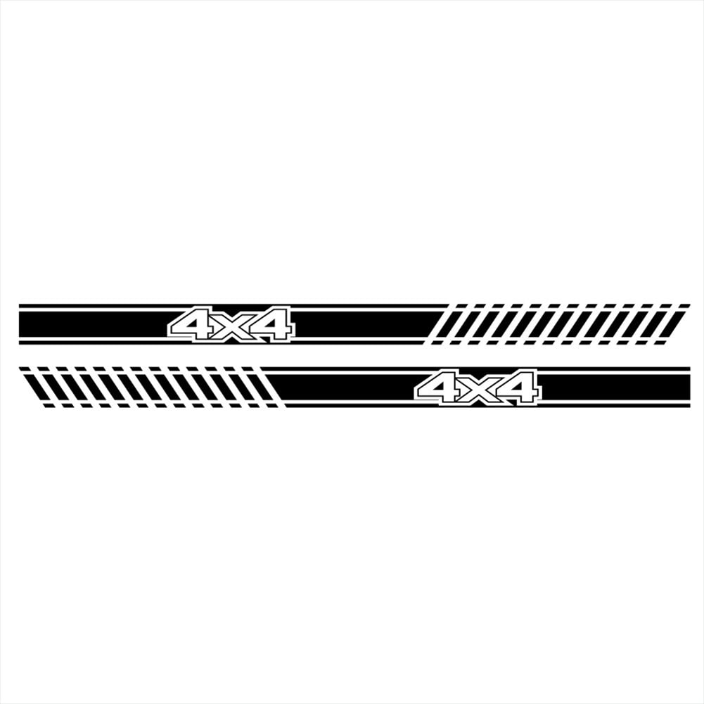 HUONA 2Pcs Fashion Stripes Car Stickers Creative 4x4 Graphics Vinyl ...