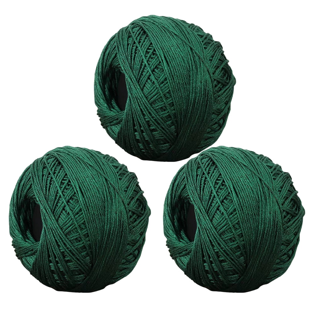 HUONA 3 Rolls Cotton Yarn Knitting Crochet Cotton Yarn Threads 60% ...