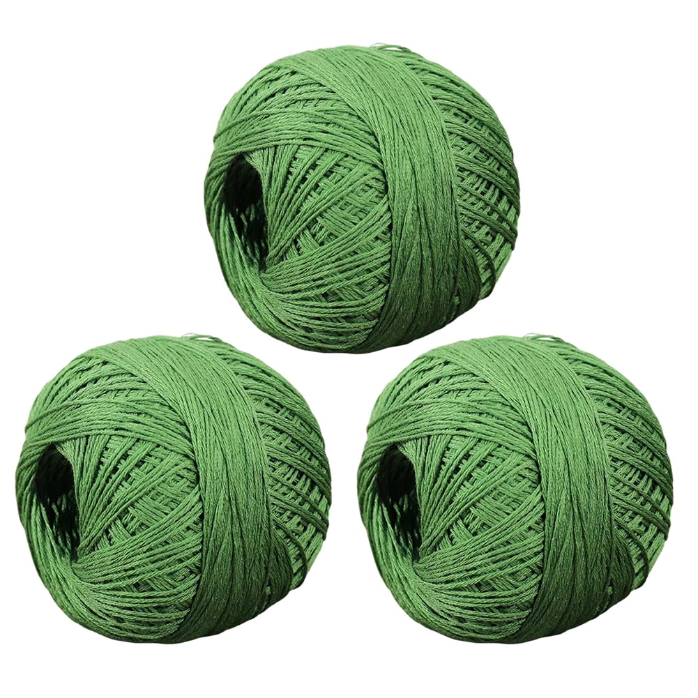 HUONA 3 Rolls Cotton Yarn Knitting Crochet Cotton Yarn Threads 60% ...