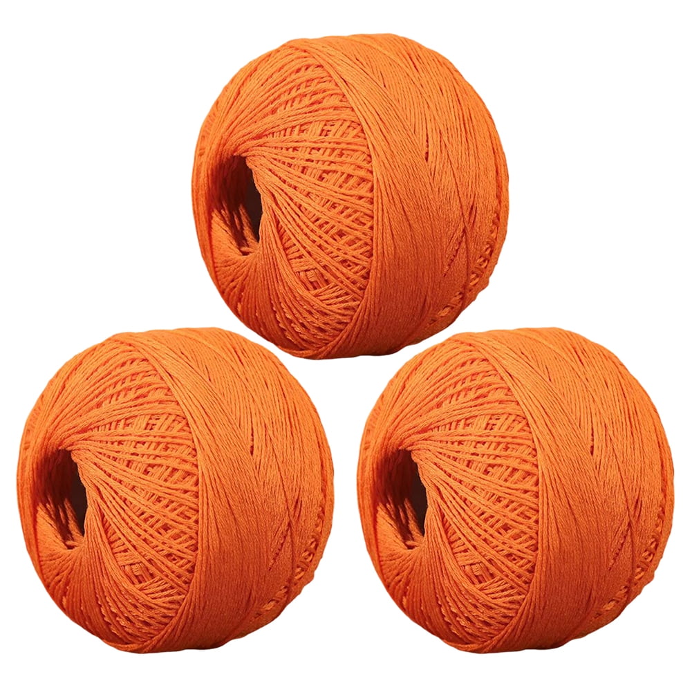 HUONA 3 Rolls Cotton Yarn Knitting Crochet Cotton Yarns Thread 60% ...