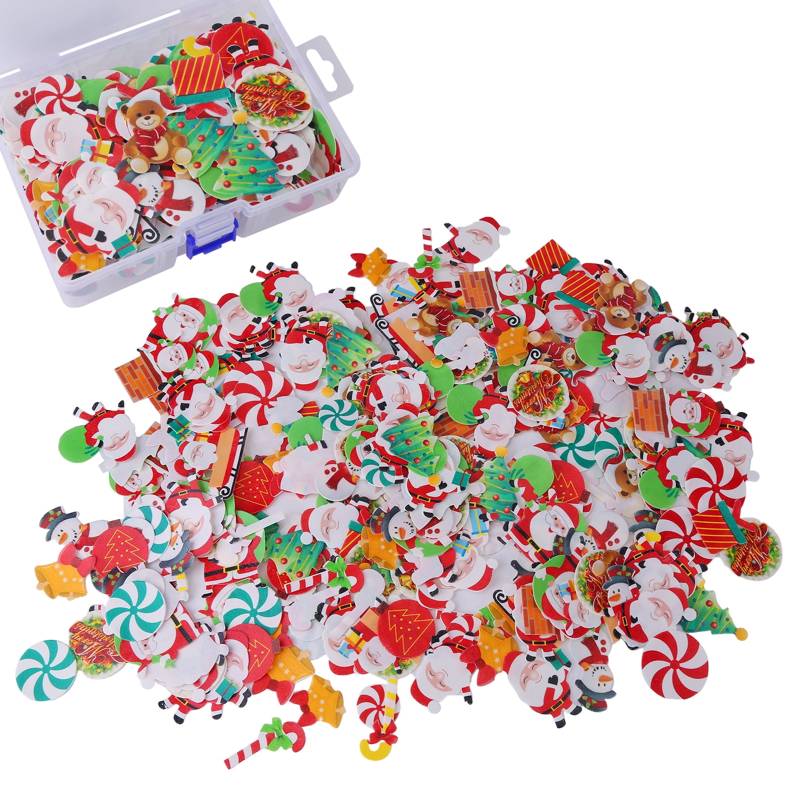 HUONA 300PCS Christmas Edible Wafer Paper Cake Decoration Christmas ...