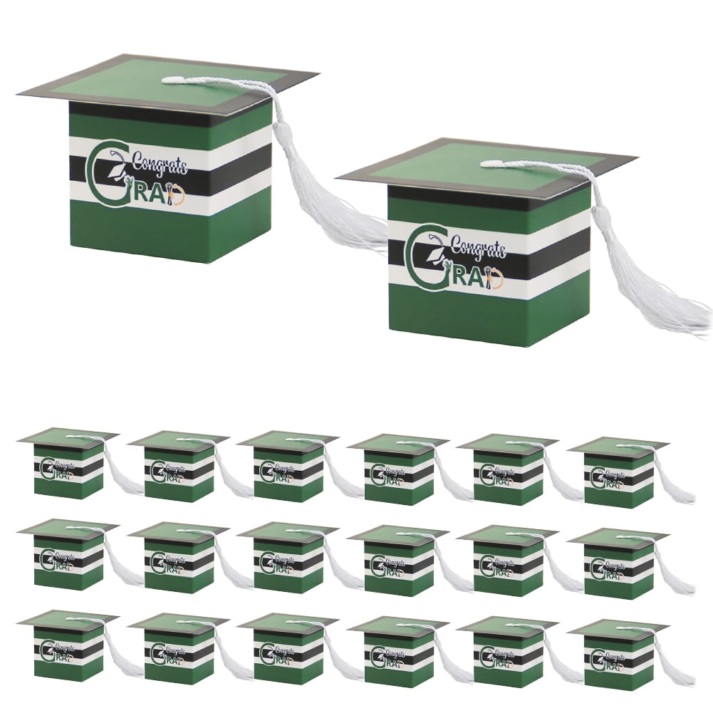 HUONA 50Pcs Paper Candy Boxes Graduation Cap Gift Boxes Graduation ...
