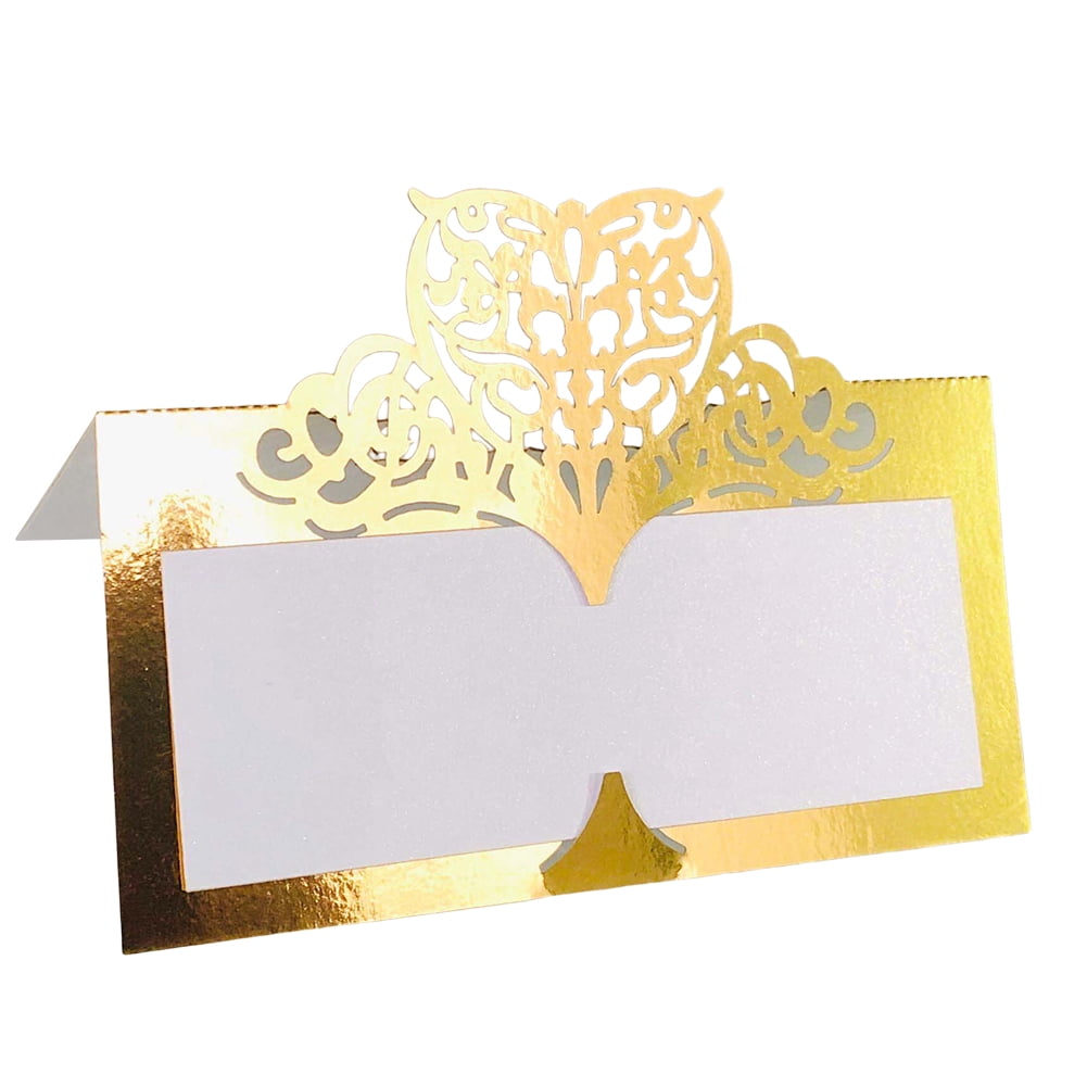 HUONA 50Pcs Table Cards Place Cards Dining Table Name Cards Hollow Out ...