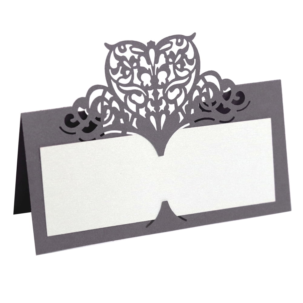 HUONA 50Pcs Table Cards Place Cards Dining Table Name Cards Hollow Out ...