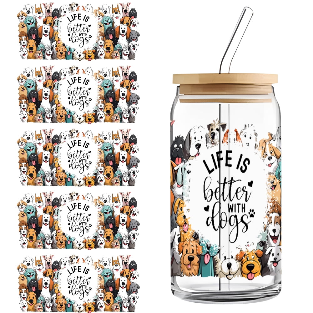 HUONA 5Pcs Cup Sticker Transfers Sticker Glass Bottle Sticker DIY ...