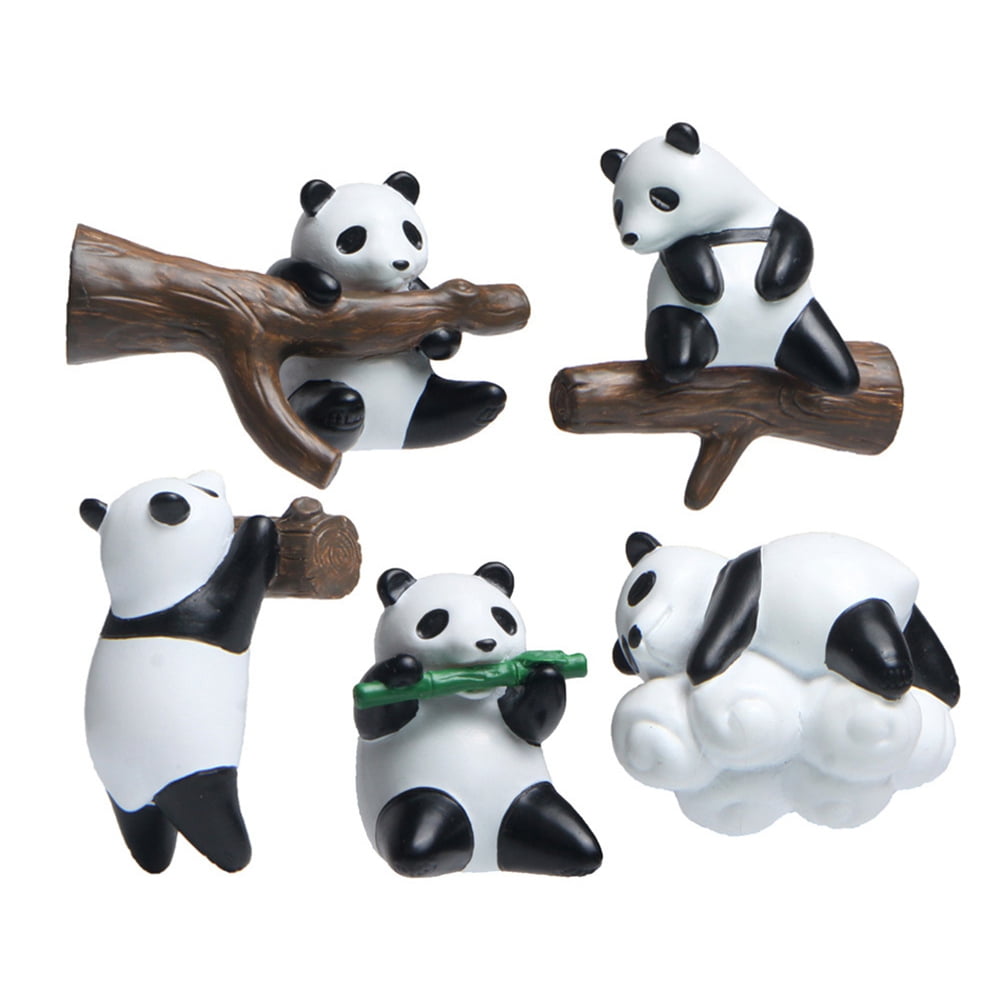 HUONA 5Pcs Panda Fridge Refrigerator Magnets Cartoon Blackboard Funny ...