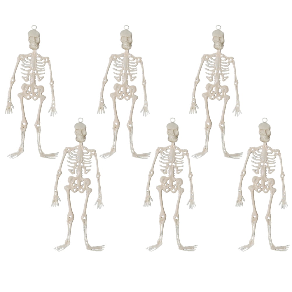 HUONA 6Pcs Skeletons Halloween Decorations Small Skeletons Figurines ...