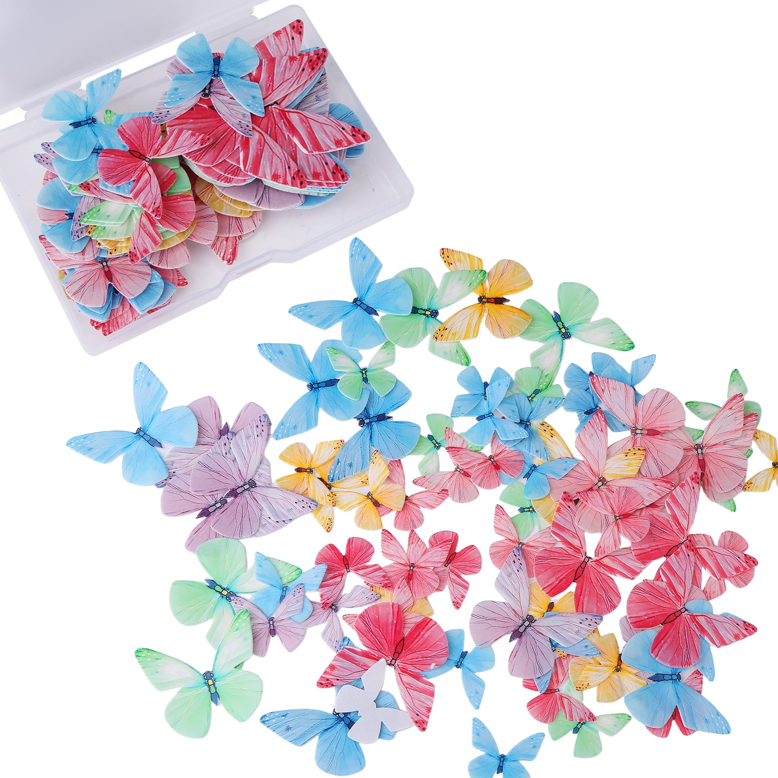 HUONA 72PCS Butterfly Wafer Paper Cake Decoration Butterfly Glutinous ...