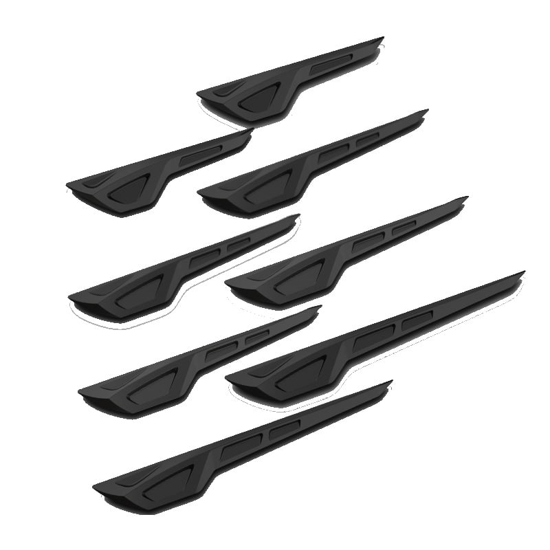 HUONA 8 Pieces Car Front Bumper Spoiler Sticker Black Exterior Soft ...