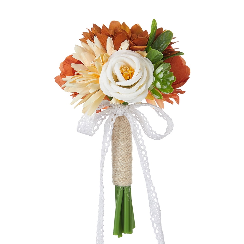 HUONA Bridal Bouquet Silk Flower Wedding Bouquet for Flower Girl and ...