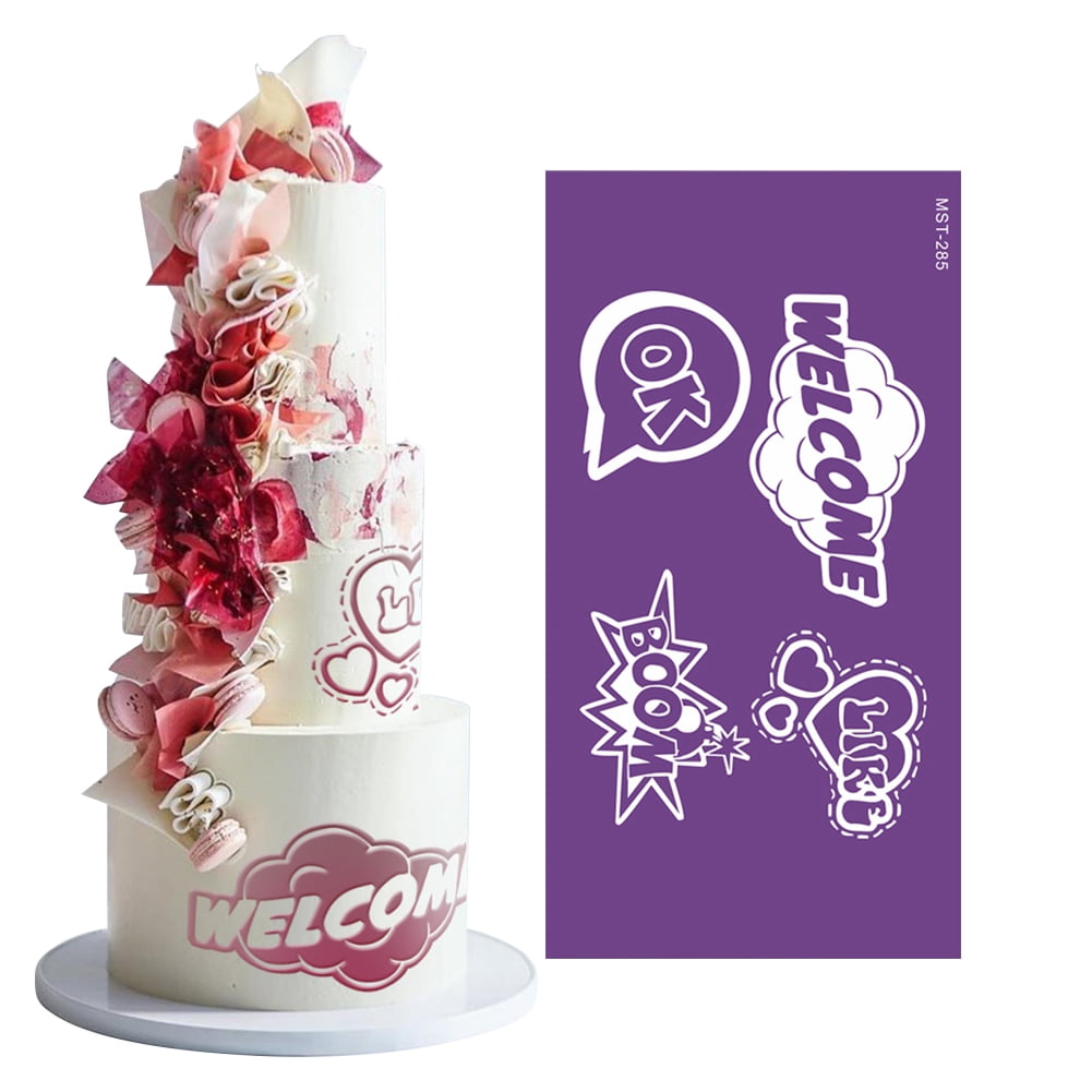 HUONA Cake Stencils for Icing Cake Cream Spray Stencils Cake Decorating ...