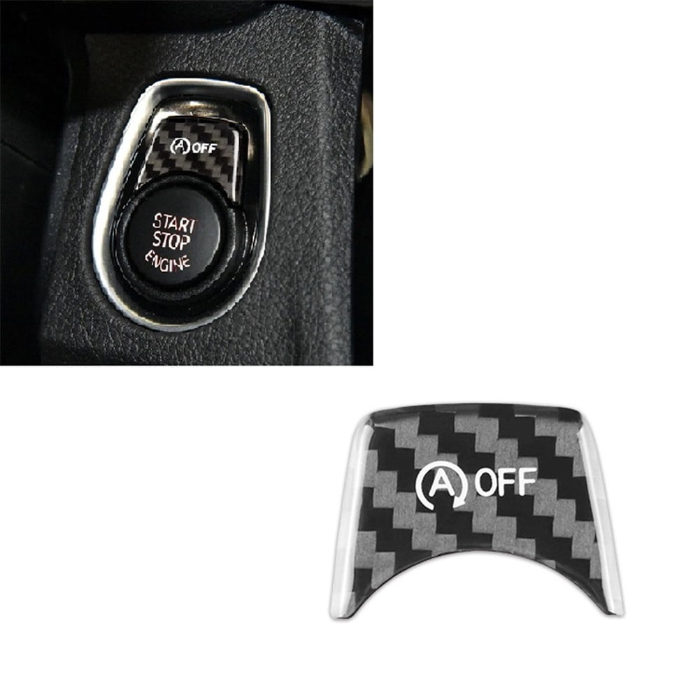 HUONA Car Engine Start Stop Button Sticker Carbon Fiber Start Button ...