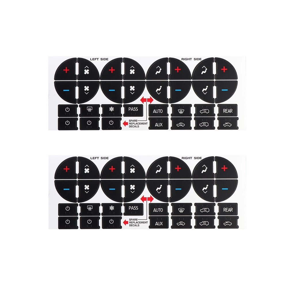 HUONA Car Interior Moulding Trim Stickers 2Pcs 31 Buttons AC Air ...