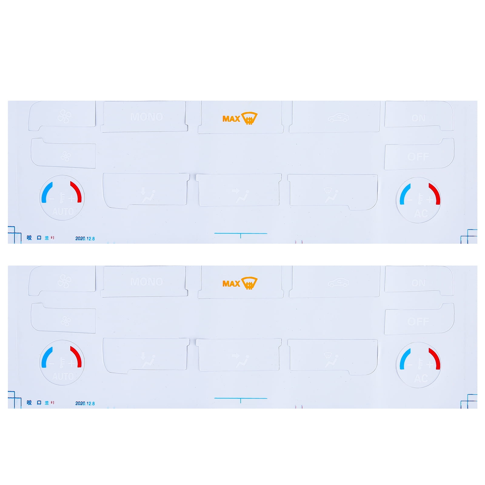 HUONA Car Interior Moulding Trim Stickers AC Air Conditioner Button ...
