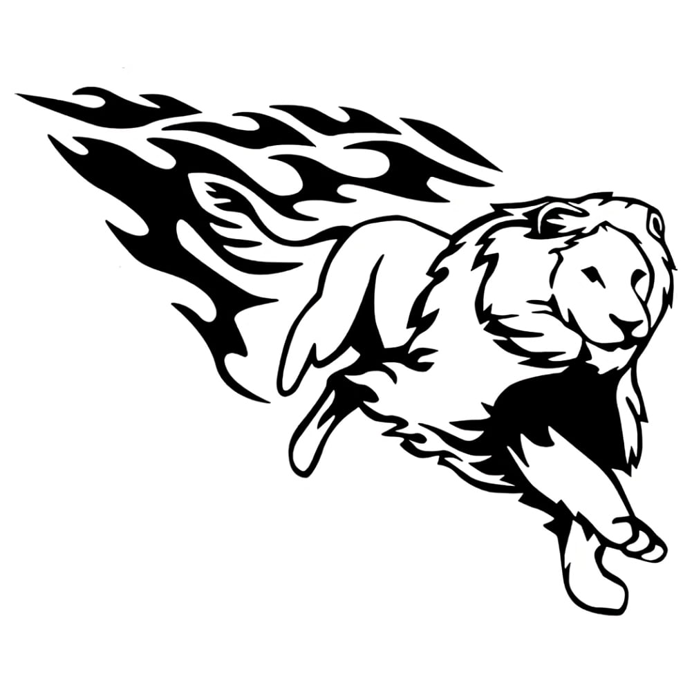 HUONA Car lion Decorative Stickers Realistic Animal Decals Car Truck ...