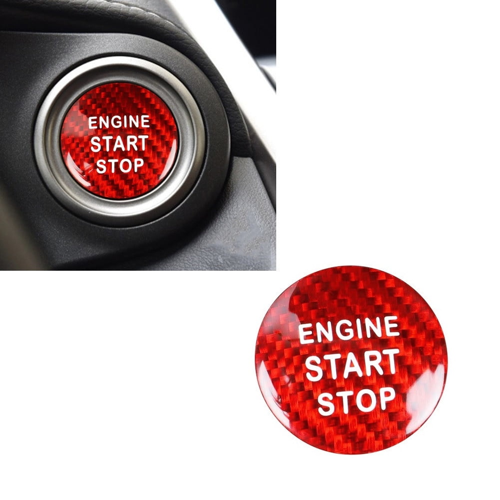 HUONA Carbon Fiber Car Engine Start Stop Button Sticker for LEXUS IS250 ...