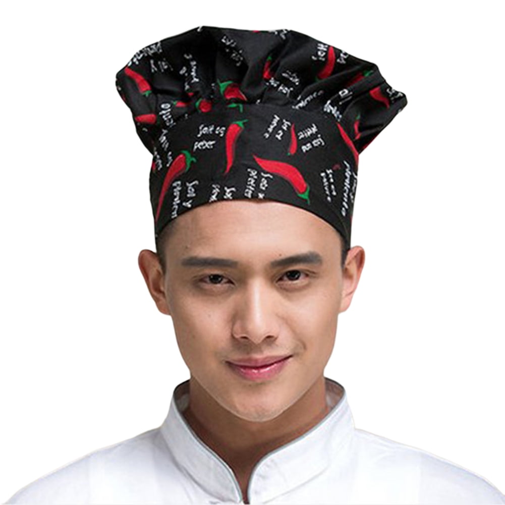 HUONA Chef Hat Cook Hat Baker Chef Hat Brimless Hat High Top Pleated ...
