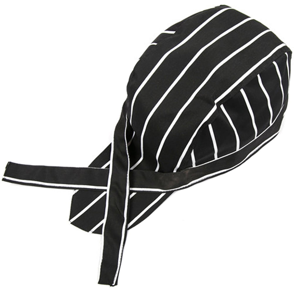 HUONA Chef Hat Pirate Ribbon Cook Hat Round Top Chef Hat Baker Hat Cake ...