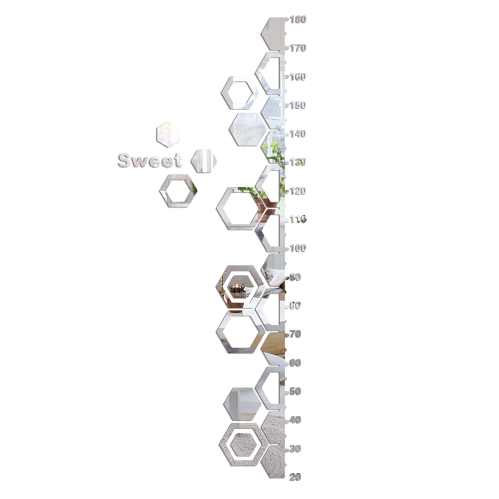 HUONA Children Height Measurement Mirror Stickers Self-adhesive Growth ...