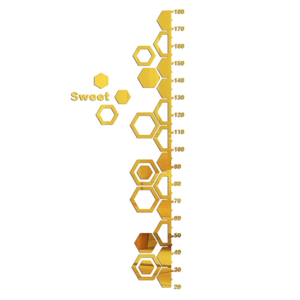 HUONA Children Height Measurement Mirror Stickers Self-adhesive Growth ...