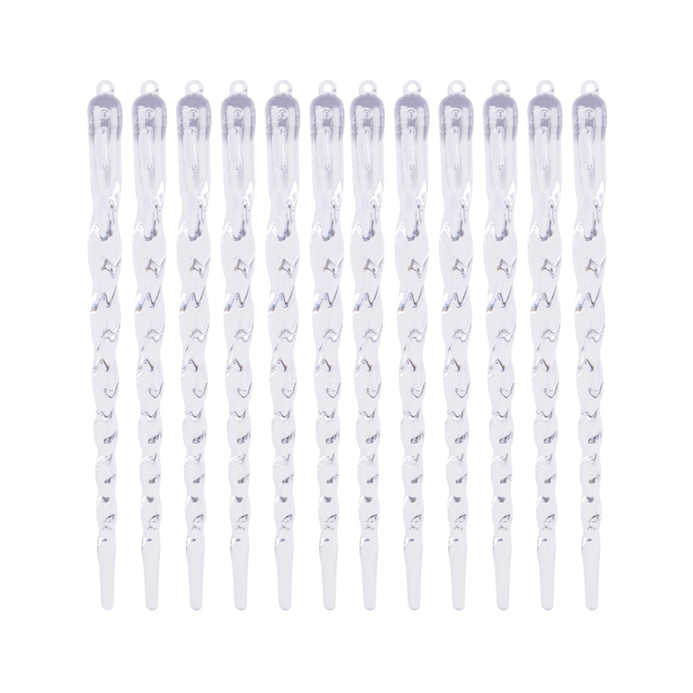 HUONA Christmas Ornaments 12pcs Crystal Hanging Icicle Drop Xmas Tree ...