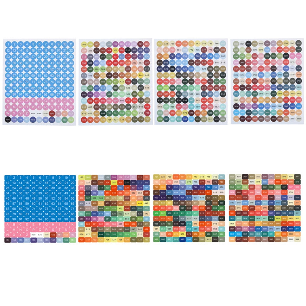 HUONA Color Number Sticker Color Sticker 447 Colors Labels Rhinestone ...